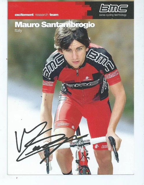 TOUR DE FRANCE CYCLISME autographe de MAURO SANTAMBROGIO team BMC EUR 1 ...