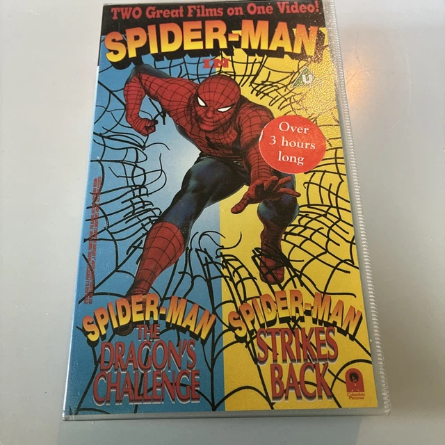 SPIDER-MAN: STRIKES BACK & Dragons Challenge VHS video (Movie Double ...