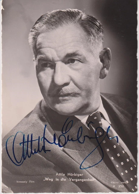 Attila HÖrbiger Original Autogramm Signierte Postkarte 50er Jahre Eur