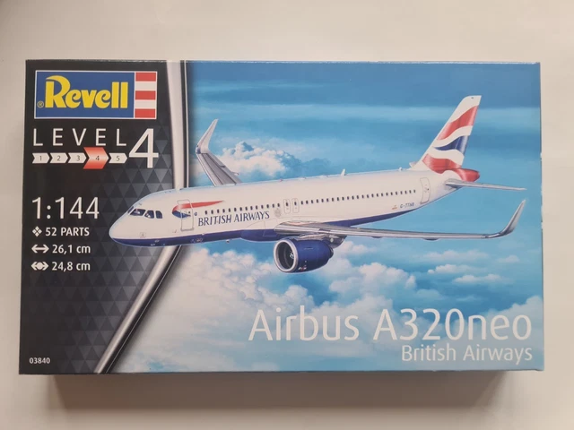 REVELL BRITISH AIRWAYS Airbus A320 Neo Model Kit 03840 in 1:144 Scale £ ...