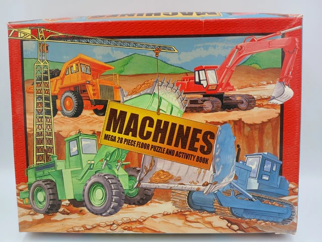 MACHINES 28 LARGE Piece Floor Jig Saw Puzzle Only Dig Digs Trucks Etc ...