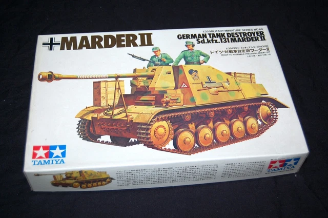 TAMIYA 1/35 SCALE German Sd.Kfz.131 Marder II WW2 Tank Destroyer Model ...