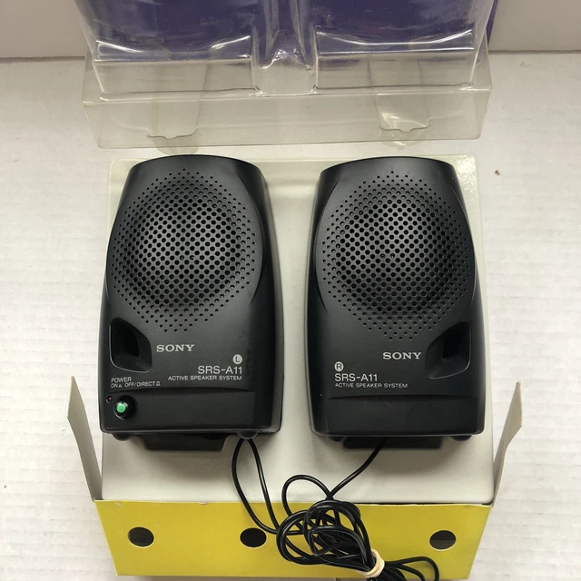 SONY SRS-A11 ACTIVE Speaker System For Walkman Discman AC/DC 1995 Radio ...