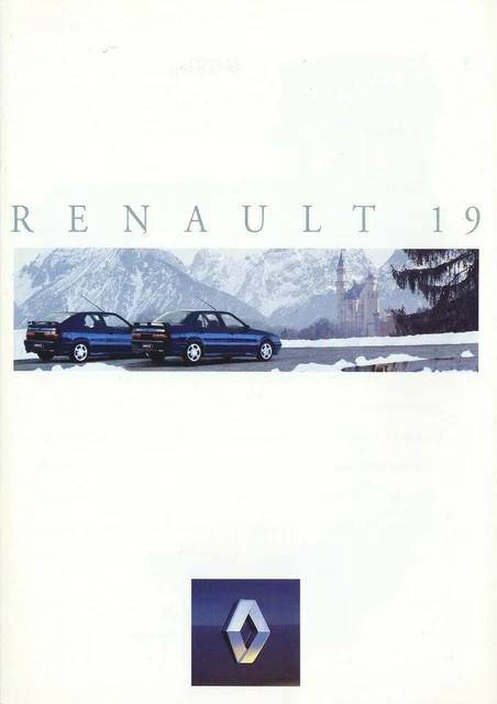 RENAULT 19 PROSPEKT 1993 5/93 brochure prospectus catalogue catalogue ...