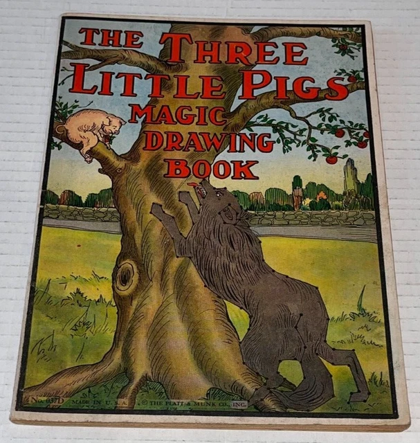 VINTAGE, THE THREE LITTLE PIGS / MAGIC DRAWING BOOK (Platt & Munk) $8. ...