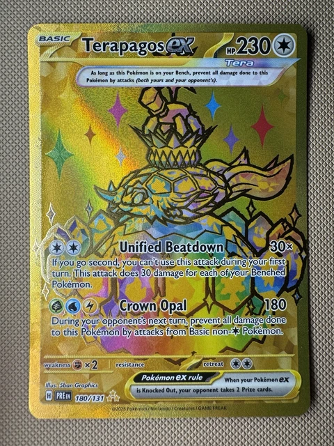 TERAPAGOS EX 180/131 Prismatic Evolutions Hyper Rare Gold - Pokemon TCG FRESH £26.72 - PicClick UK