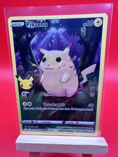 PIKACHU 5/25 POKEMON Celebrations 25th Anniversary Base Set Full Art ...