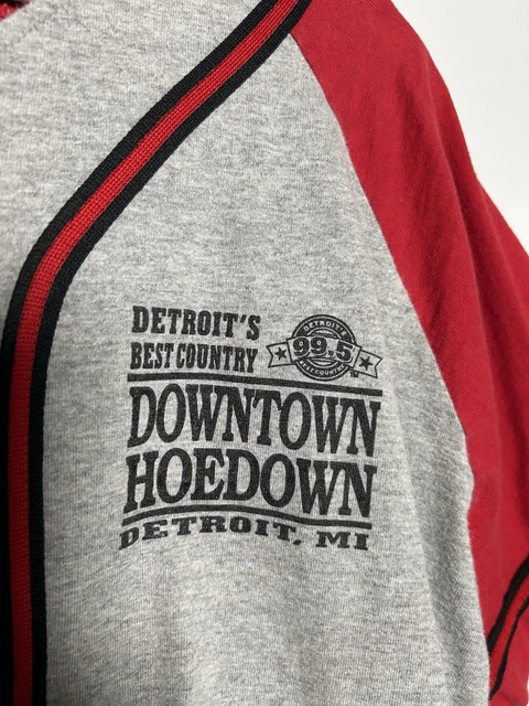 VINTAGE MEN’S RED And Grey Detroit's Downtown Hoedown (99.5 Radio ...