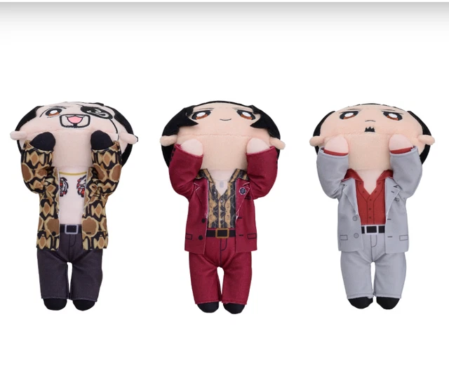 RYU GA GOTOKU Yakuza Nesoberi Plush doll set majima kiryu Nishikiyama ...