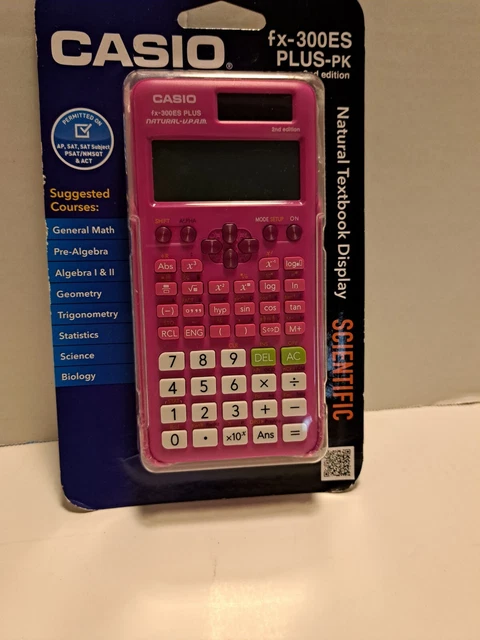 CASIO FX-300ES PLUS 2nd Edition Scientific Calculator - Pink - NIB £12. ...