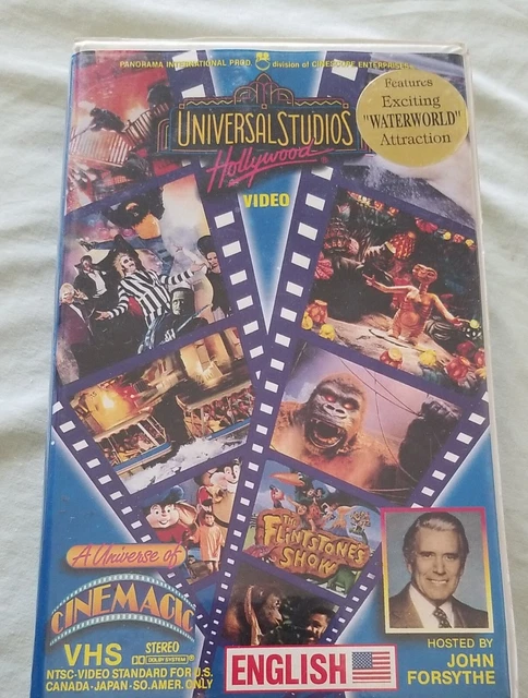 UNIVERSAL STUDIOS FLORIDA MAGIC MOVIES VHS TAPE w/JAWS,back to the ...