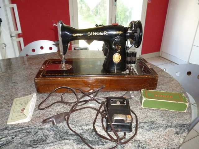 MACHINE A COUDRE électrique singer 15b88 1952 fabrication francaise ...