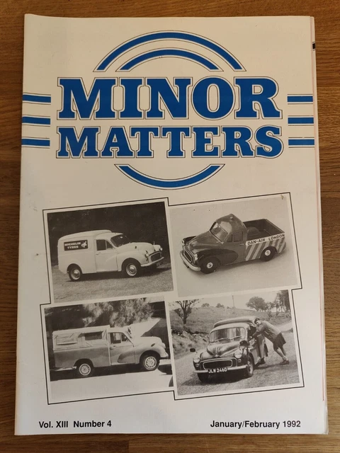 MAGAZINE - MORRIS Minor Matters Magazine January / February 1992 ...