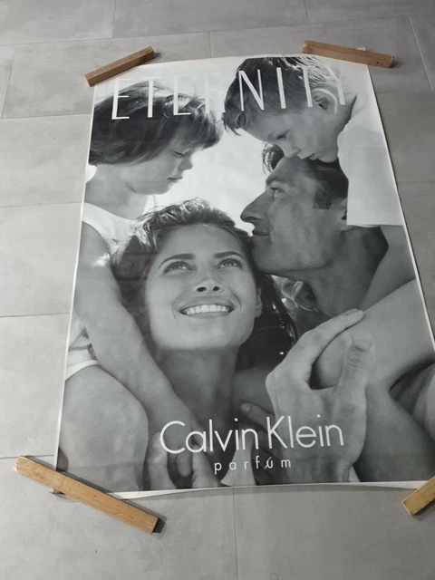 AFFICHE POSTER PUBLICITAIRE parfum "ETERNITY" de Calvin Klein EUR 30,00 ...