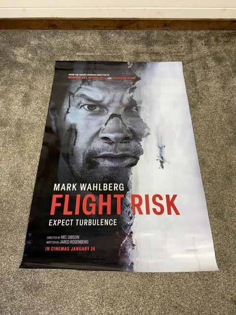 FLIGHT RISK ORIGINAL Cinema Poster 27"x40" Mark Wahlberg 2025 Movie ...