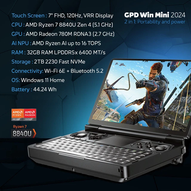 GPD WIN MINI 2025 Handheld Gaming PC | AMD Ryzen AI 9 HX370 / Ryzen 7 ...