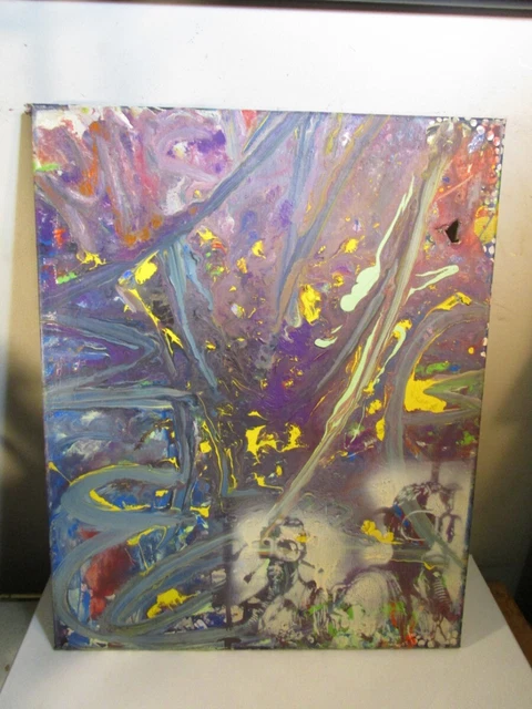 ABSTRACT EXPRESSIONISM ORIGINAL Acrylic Modernism Art Musk Yai 16X20 ...
