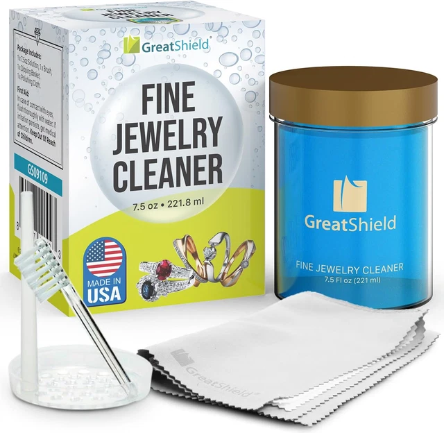 JEWELRY CLEANER SOLUTION Kit (Made in USA), Upgraded 7.5 Oz Silver ...