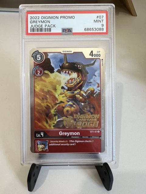 DIGIMON TCG CARD Game Greymon ST1-07 Judge Stamp PSA 9 $300.00 ...