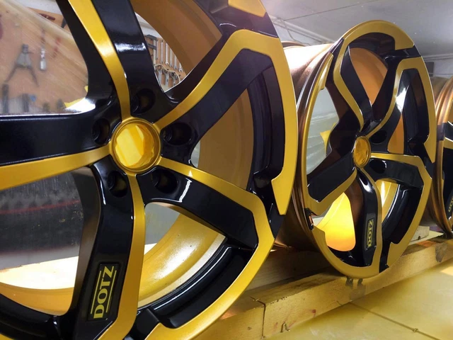 DOTZ HANZO - 8,5 x 19 - ET35 - 5x110/112 Gold/Schwarz - VW/Opel/Audi ...
