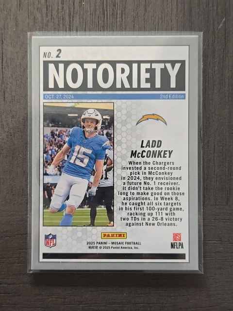 2025 PANINI MOSAIC - Notoriety Ladd McConkey #2 Mosaic Prizm $4.81 ...
