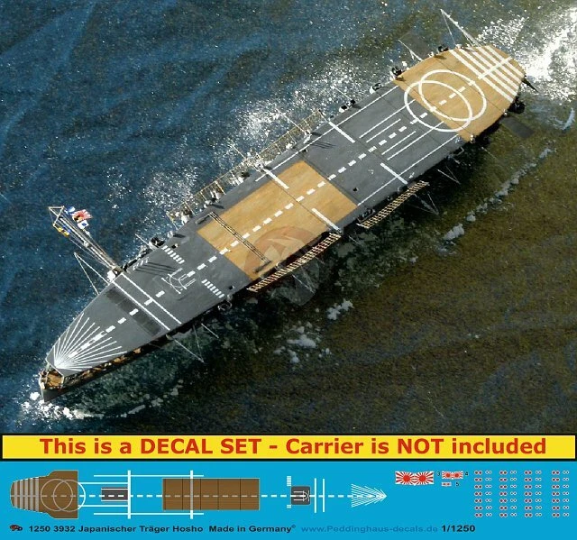PEDDINGHAUS 1/1250 HIJMS Akagi Japanese Aircraft Carrier Markings 1942 ...