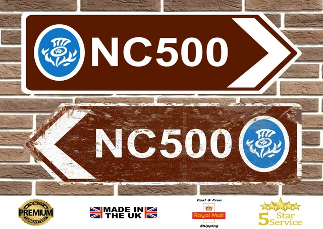 SCOTLAND NORTH COAST 500 NC500 Metal Road Sign Vintage Garage Sign Man ...