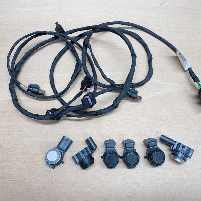 NEW VW TIGUAN AD MK2 Parking Sensor Wiring Loom + Sensors Front Bumper ...