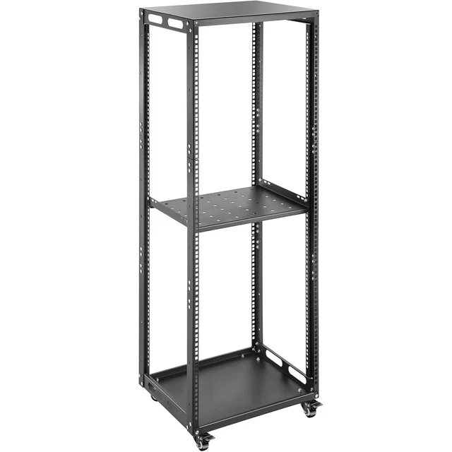 VEVOR OPEN FRAME Server Rack Network Server Rack 27U 4 Post 19"/482mm ...