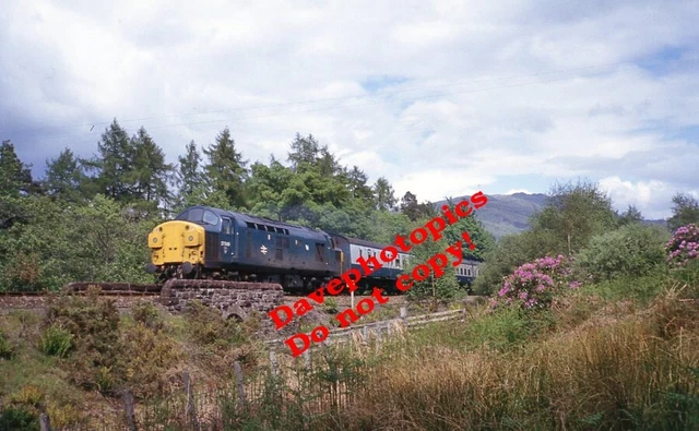 ORIGINAL 35MM Slide Railway Diesel /Steam 37049 - 20.20 Glasgow to Oban ...
