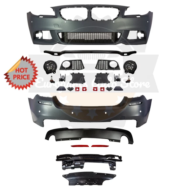 BMW F10 MSPORT Style Front & Rear Bumper W/ Fogs For 11-13 Bmw F10 535 ...