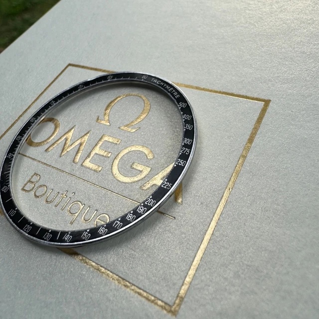 GENUINE OMEGA SPEEDMASTER Complete Bezel With Aluminium Insert £313.41 ...