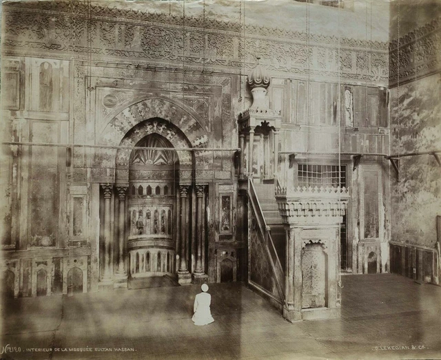 PHOTOGRAPHIES ANCIENNES GABRIEL LEKEGIAN Mosquée Sultan Hassan Egypte c ...
