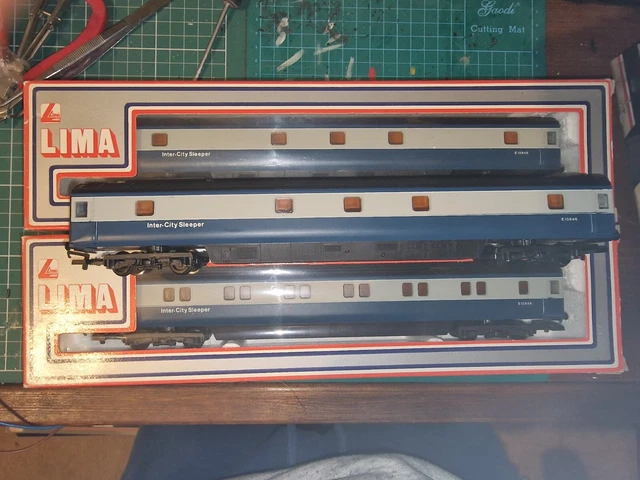 LIMA OO GAUGE HST MK3 Sleeper Car Coach Blue & Grey X3 £30.00 - PicClick UK