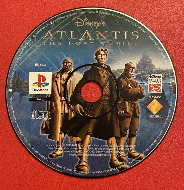 DISNEY'S ATLANTIS THE Lost Empire - DISC ONLY - PlayStation 1 PS1 - PAL ...