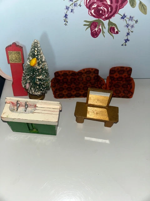 VINTAGE DOLLS HOUSE Furniture x 6 Items. £2.76 - PicClick UK
