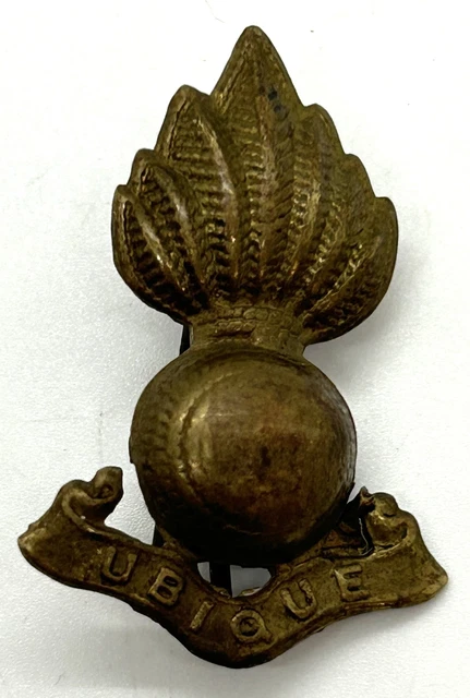 BRITISH MILITARY ISSUE Royal Artillery WWII Era UBIQUE Metal Collar ...