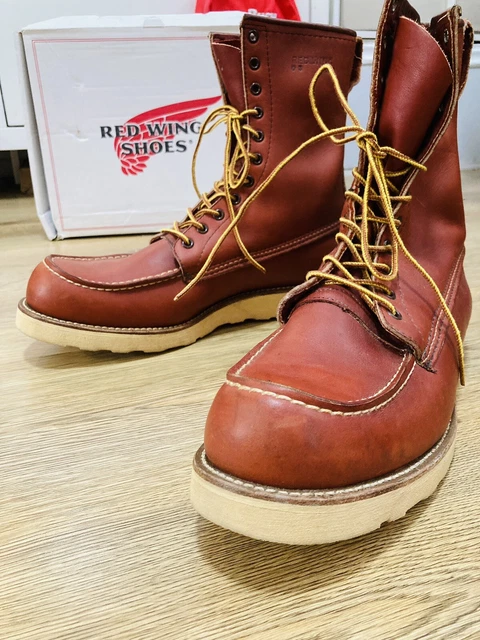 96S RED WING 877 Vintage Brown Leather Work Boots Size UK 10 £259.99 ...