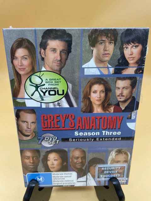 GREYS ANATOMY DVD Season Three Seriously Extended 7 Disc Brand New ...