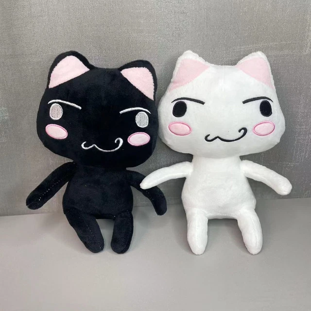 PP CARTOON MASCOT Inouetoro Cat Plush Toy Cute White/Black Kitten Doll ...