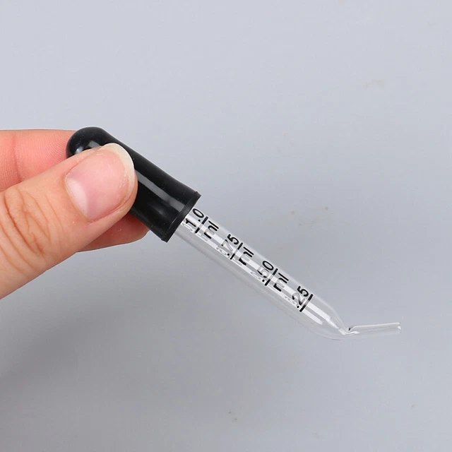 5PCS GLASS SCALE Dropper Rubber Straw Multi-Purpose Droppers For School ...