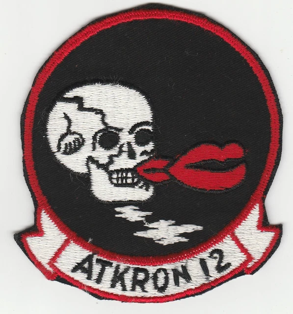 VIETNAM VINTAGE USN US Navy Attack Squadron 12, VA 12 Kiss Of Death ...