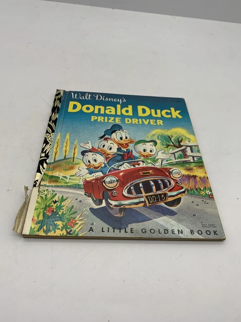 VINTAGE A Little Golden Book, Walt Disneys Donald Duck Prize Driver ...