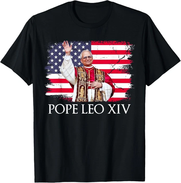 NEW POPE LEO XIV Robert American Flag Unisex T-Shirt £15.26 - PicClick UK