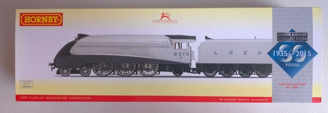 HORNBY R3307 LNER A4 Class Steam Locomotive 'Quicksilver' 2510 OO GAUGE ...