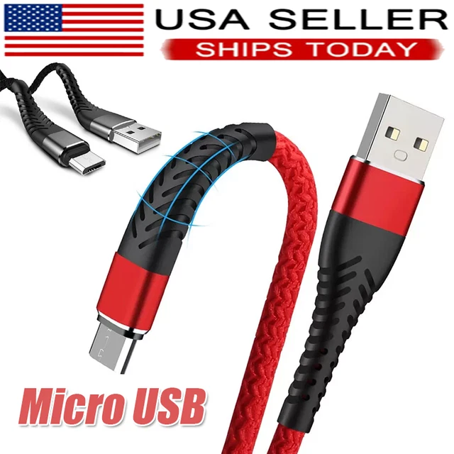 HEAVY DUTY MICRO USB Fast Charger Data Cable Cord For Samsung LOT ...