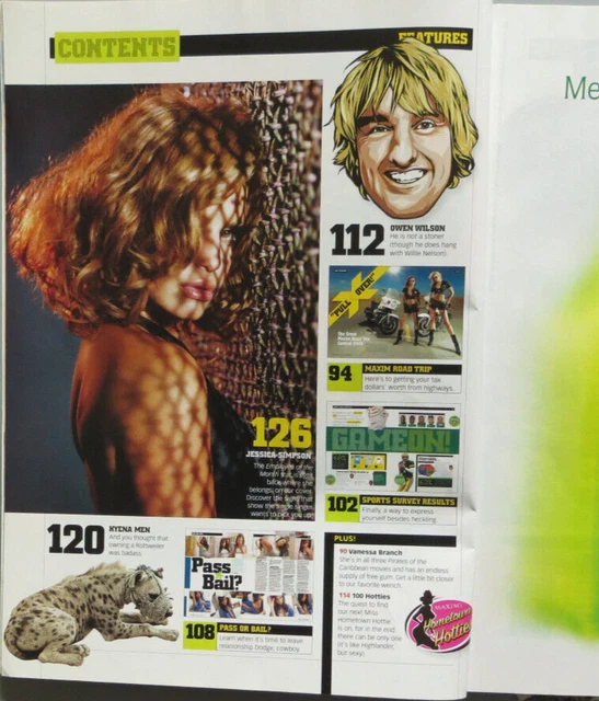 JULY 2006 MAXIM Magazine Jessica Simpson Cover Owen Wilson Article £7. ...