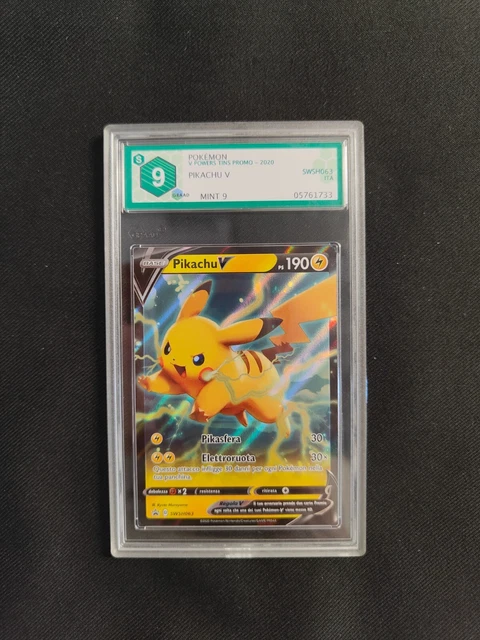 2020 POKEMON PIKACHU V Promo- V Powers Tin Graad 9 (Psa equivalente ...