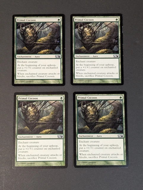 MTG CARD - 4x Primal Cocoon - Magic 2011 Core Set M11 - LP, Magic The ...