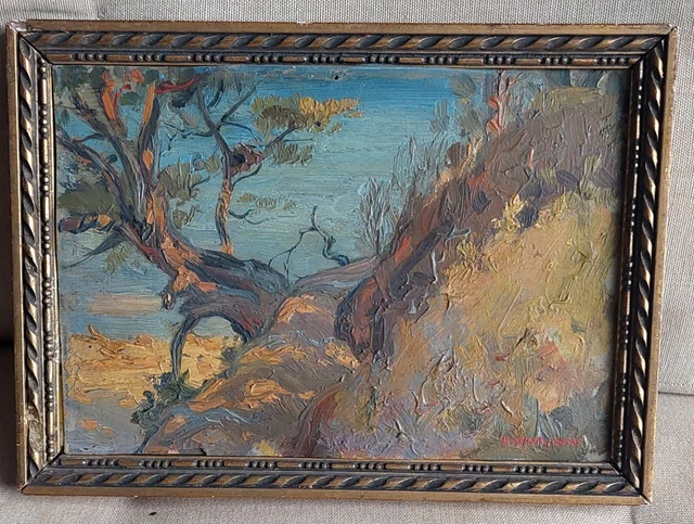 PETIT TABLEAU HUILE Sur Carton Henri Darrigan Rochers Pres De Marseille 1927 EUR 39,00 - PicClick FR